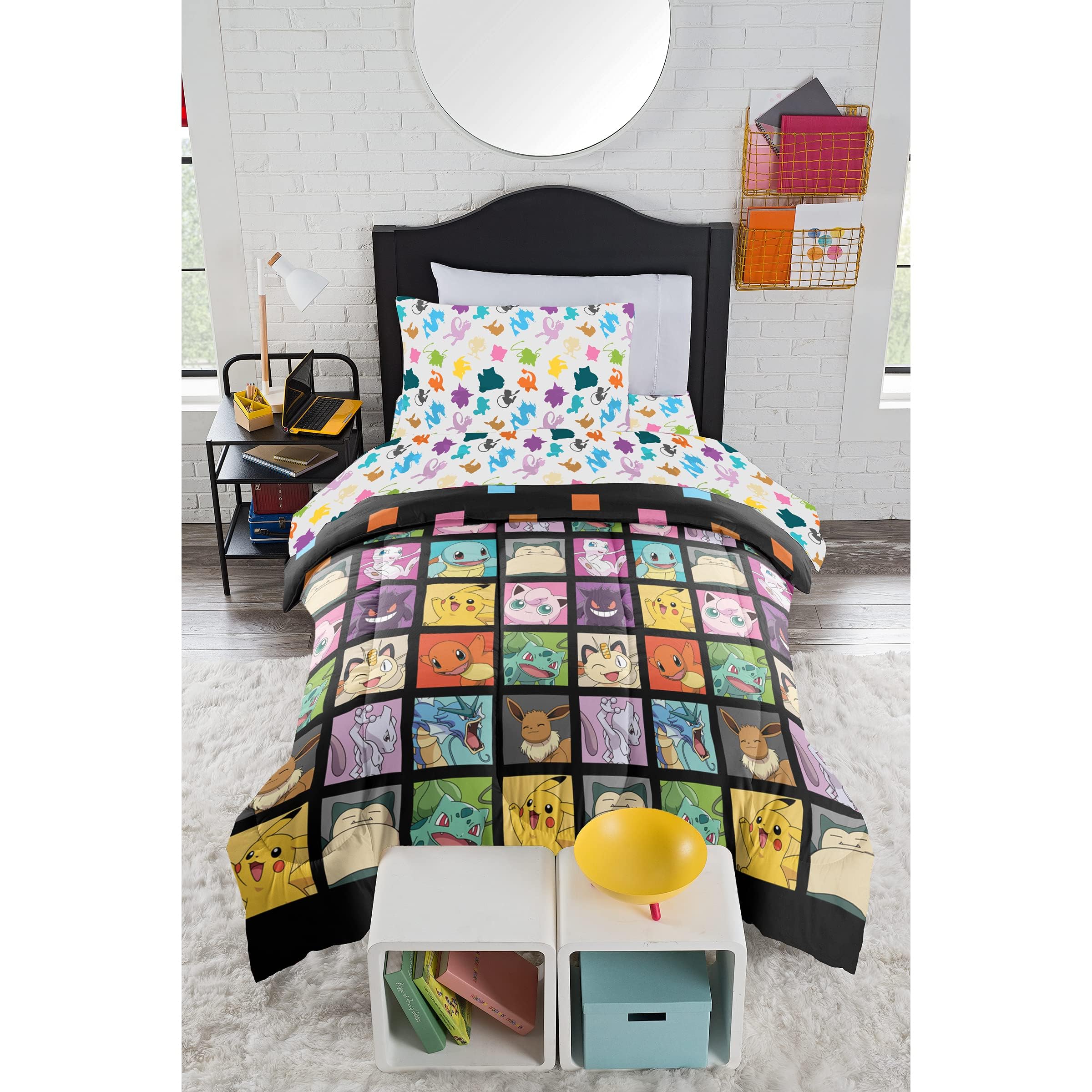 Pokémon, "Kanto Favorites" Twin Bed in a Bag Set, 64" x 86", Twin, Multi Color