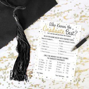 DISTINCTIVS Who Knows The Graduate Best, Graduation Games for Parties - 25 Count