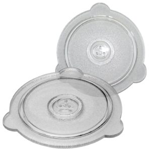 cuchina safe 2-piece vented glass microwave safe lids and bowl covers set; perfect lid for bowls, mugs, and pots (8 inch and 9 inch)