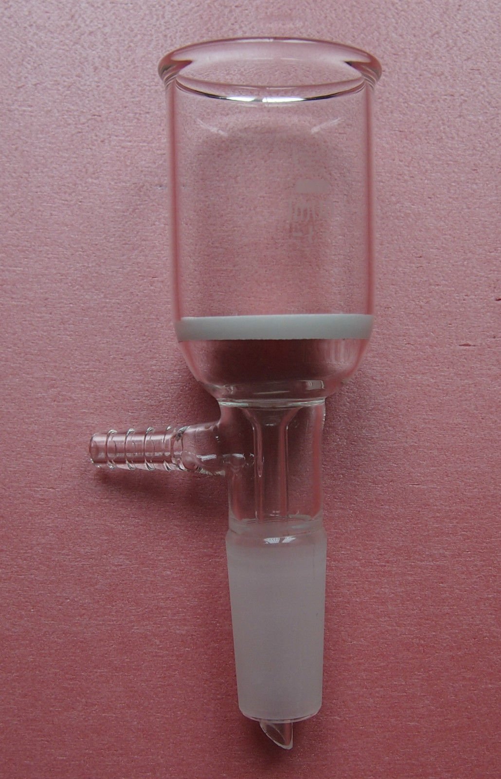 Deschem 60ml,24/40,Glass Buchner Filter Funnel,3# Coarse Filter,Vacuum Hose Connection