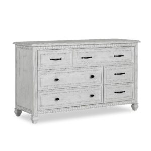 evolur madison double dresser in antique grey mist