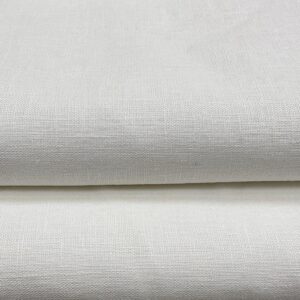 European 100% Linen White Fabric by The Yard