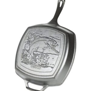 Lodge Wildlife Series - Seasoned Cast Iron Cookware. Wildlife Scenes. 5 Piece Iconic Collector Set Includes 8 inch Skillet, 10.25 inch Skillet, 12 inch Skillet, 10.5 inch Grill Pan, 10.5 inch Griddle