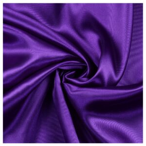 MDS Pack of 5 Yard Charmeuse Bridal Solid Satin Fabric for Merry Christmas Xmas New Year Party Home Decorations Dress DIY Crafts Costumes Apparel Drapery Silky Satin 44" Wide -Cadbury Purple