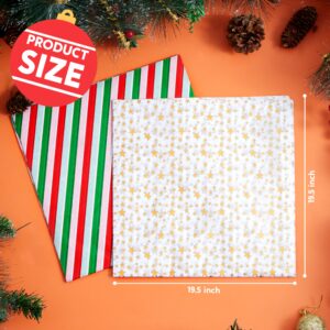 Joiedomi 150 Sheets Christmas Tissue Paper Assorted Design; Easy and Fast Gift Wrapping Accessory Perfect for present Boxes, Xmas Gift Wrapping Bags and Wine Bottles