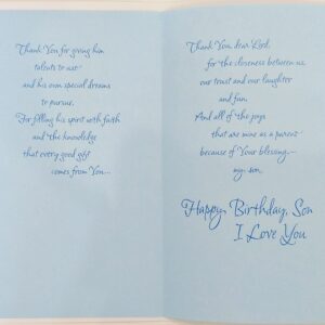 Thank You Dear Lord for My Wonderful Son - Happy Birthday Religious Greeting Card