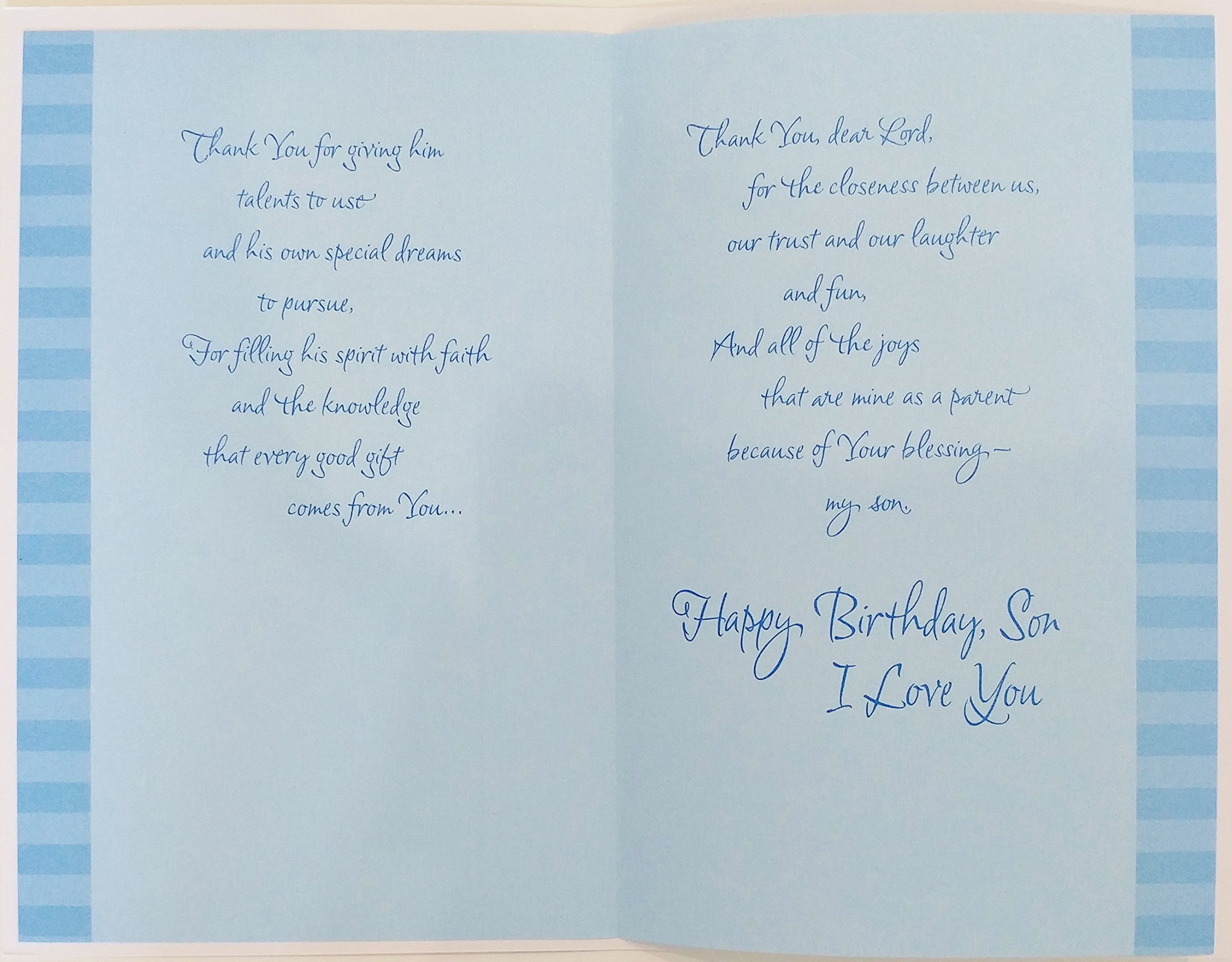 Thank You Dear Lord for My Wonderful Son - Happy Birthday Religious Greeting Card