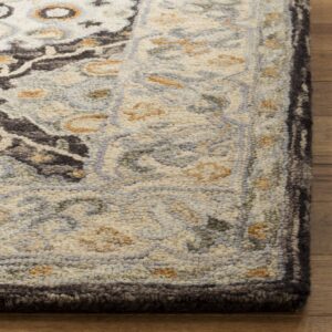 SAFAVIEH Aspen Collection Area Rug - 8' x 10', Beige & Brown, Handmade Boho Wool, Ideal for High Traffic Areas in Living Room, Bedroom (APN304A)