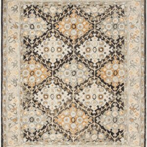 SAFAVIEH Aspen Collection Area Rug - 8' x 10', Beige & Brown, Handmade Boho Wool, Ideal for High Traffic Areas in Living Room, Bedroom (APN304A)