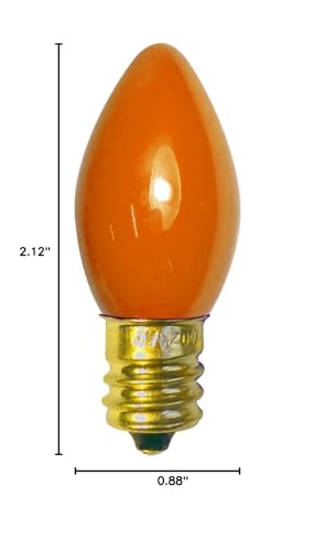 Brite Star 4Ct C7 Replacement Bulbs, Orange