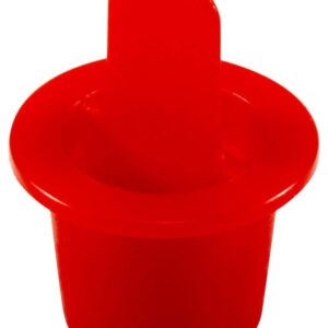 Caplugs CPT-2X CPT Series – Plastic Center Pull-Tab Tapered Plug, 1000 Pack, Red LD-PE, Flange OD 0.56" x Plug ID 0.397" Hole Protection, Leak Prevention, Masking, Powder Coating (QCPT2XQ1)