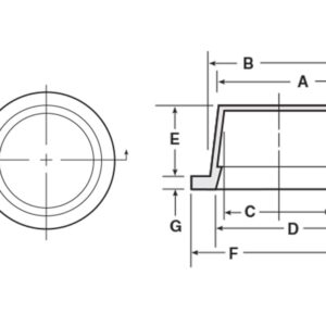 Caplugs WW-12 WW Series – Plastic Tapered Cap and Plug with Wide Thick Flange, 100 Pack, Yellow LD-PE, Cap OD 0.805" x Plug ID 0.975" Threaded and Non-Threaded Protection, Masking (99394874)