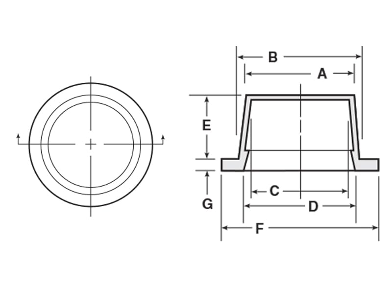 Caplugs WW-12 WW Series – Plastic Tapered Cap and Plug with Wide Thick Flange, 100 Pack, Yellow LD-PE, Cap OD 0.805" x Plug ID 0.975" Threaded and Non-Threaded Protection, Masking (99394874)