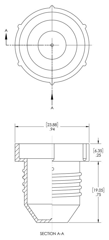 Caplugs PD-80 PD Series – Plastic Threaded Plug for Flared JIC Fittings, 500 Pack, Red LD-PE, Thread Size 3/4"-16 Open End Protection, Leak Prevention, Automotive, Hydraulic Systems (99191183)