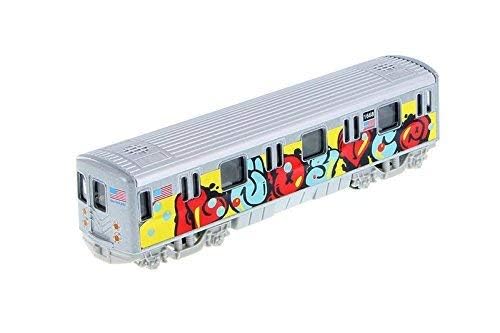 New York City Metro Subway with Graffiti 7" Diecast Model 1:100 Scale