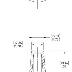 Caplugs W-9 W Series – Plastic Tapered Cap and Plug w/Wide Flanges 1000 Pack, Red LD-PE, Cap OD 0.621" x Plug ID 0.785" Threaded and Non-Threaded Protection, Masking, Finishing, Plating (99191348)