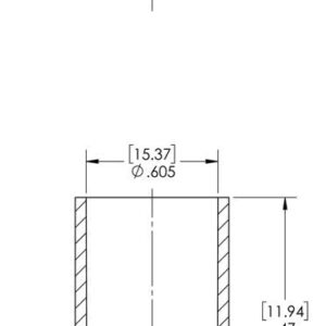 Caplugs QPZ5-1Q1 Plastic Sleeve Cap for Tube Ends. to Cap Thread Size 5/8" PZC-5-1, PE-LD, to Cap Thread Size 5/8", Orange (Pack of 1500)