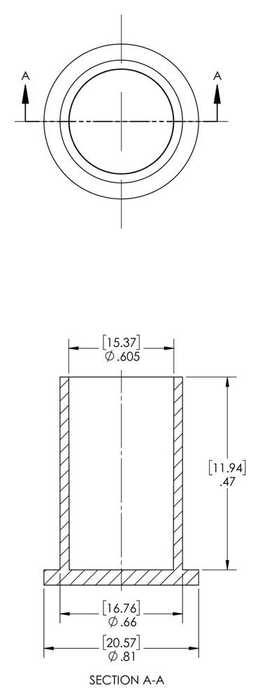 Caplugs QPZ5-1Q1 Plastic Sleeve Cap for Tube Ends. to Cap Thread Size 5/8" PZC-5-1, PE-LD, to Cap Thread Size 5/8", Orange (Pack of 1500)