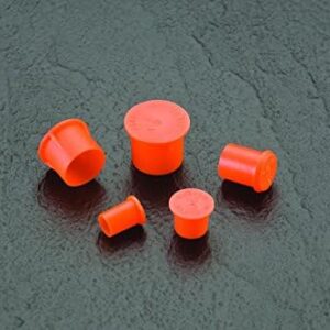 Caplugs QPZ5-1Q1 Plastic Sleeve Cap for Tube Ends. to Cap Thread Size 5/8" PZC-5-1, PE-LD, to Cap Thread Size 5/8", Orange (Pack of 1500)