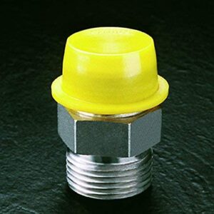 Caplugs WW-12 WW Series – Plastic Tapered Cap and Plug with Wide Thick Flange, 100 Pack, Yellow LD-PE, Cap OD 0.805" x Plug ID 0.975" Threaded and Non-Threaded Protection, Masking (99394874)