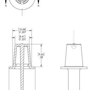 Caplugs CPT-2X CPT Series – Plastic Center Pull-Tab Tapered Plug, 1000 Pack, Red LD-PE, Flange OD 0.56" x Plug ID 0.397" Hole Protection, Leak Prevention, Masking, Powder Coating (QCPT2XQ1)