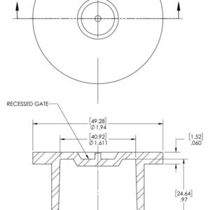 Caplugs QPN20Q1 Plastic Push-On NPT Cap to Cap Thread Size 1-1/4" PN-20, PE-LD, to Cap Thread Size 1-1/4", Red (Pack of 160)