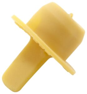 caplugs qecp7/16q1 plastic ergonomic center pull tab plug. ecp-7/16, teo, cap od 0.64" plug id 0.41", yellow (pack of 1000)