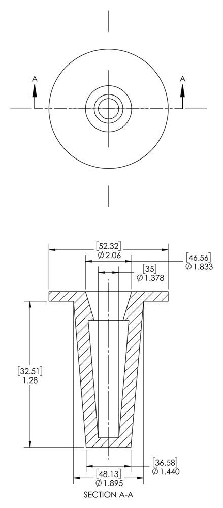 Caplugs T-17 T Series – Plastic Tapered Cap and Plug, 200 Pack, Red LD-PE, Cap OD 1.384" x Plug ID 1.6" Protective Closures, Dust and Moisture Seals, MIL Spec, SAE Fittings, Hydraulic, EZ Remove