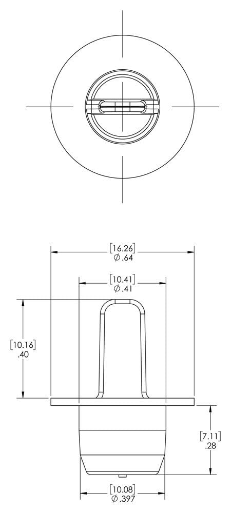 Caplugs QECP7/16Q1 Plastic Ergonomic Center Pull Tab Plug. ECP-7/16, TEO, Cap OD 0.64" Plug ID 0.41", Yellow (Pack of 1000)