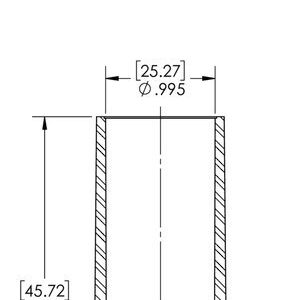 Caplugs 99394921 Plastic Long-Threaded Connector Cap RCL-11, PE-LD, to Cap Thread Size .995 Cap ID .995" Length 1.80", Red (Pack of 60)