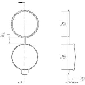 Caplugs VTC-625-8 VTC Series – Vinyl Tethered Cap, 600 Pack, Black Plastic, Cap ID 0.625" x Height 0.500" x Tether ID 0.598" Removable, Reusable, Protective Closures, Dust and Dirt Seals (99192603)