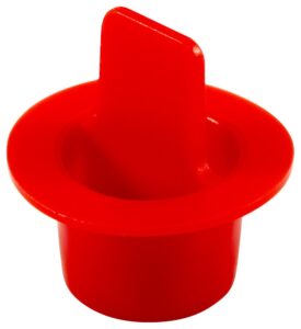 caplugs zcpt5q1 plastic center pull tab tapered plug. cpt-5, pe-ld, cap od 0.69" plug id 0.548", red (pack of 100)