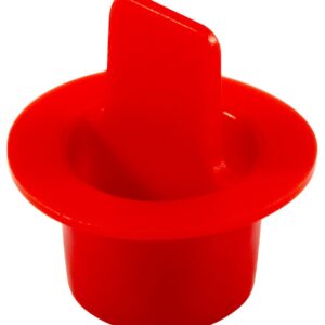 Caplugs ZCPT5Q1 Plastic Center Pull Tab Tapered Plug. CPT-5, PE-LD, Cap OD 0.69" Plug ID 0.548", Red (Pack of 100)