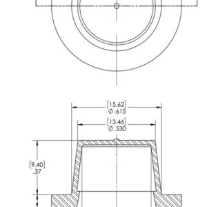 Caplugs WW-6 WW Series – Plastic Tapered Cap & Plug with Wide Thick Flange, 1000 Pack, Yellow LD-PE, Cap OD 0.468" x Plug ID 0.615" Threaded and Non-Threaded Protection, Masking (99191374)