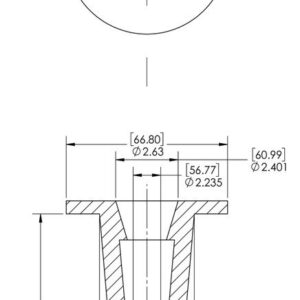 Caplugs 99394323 Plastic Tapered Cap and Plug. T-240, PE-LD, Cap OD 2.235" Plug ID 2.464", Red (Pack of 20)