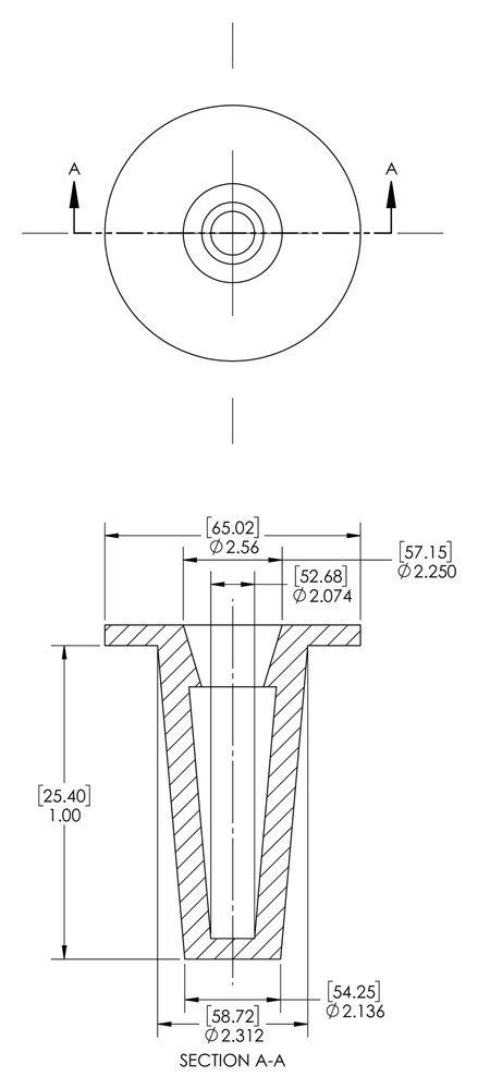 Caplugs T-230 T Series – Plastic Tapered Cap and Plug, 40 Pack, Red LD-PE, Cap OD 2.074" x Plug ID 2.312" Protective Closures, Dust and Moisture Seals, MIL Spec, SAE Fittings, Hydraulic (99394320)