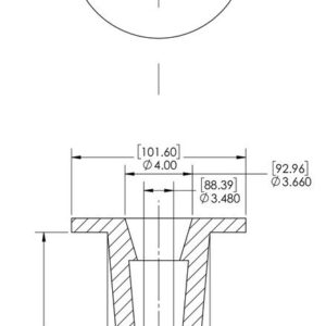 Caplugs 99394338 Plastic Tapered Cap and Plug. T-1051, PE-LD, Cap OD 3.48" Plug ID 3.73", Red (Pack of 10)