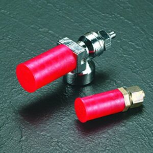 Caplugs 99394917 Plastic Long-Threaded Connector Cap RCL-8, PE-LD, to Cap Thread Size 3/4 Cap ID .739" Length 1.56", Red (Pack of 100)