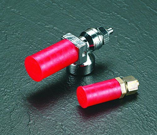 Caplugs 99394917 Plastic Long-Threaded Connector Cap RCL-8, PE-LD, to Cap Thread Size 3/4 Cap ID .739" Length 1.56", Red (Pack of 100)