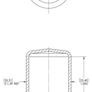 Caplugs 99394158 Plastic Round Cap VC-1250-16, Vinyl, Cap ID 1.250" Length 1.000", Black (Pack of 40)