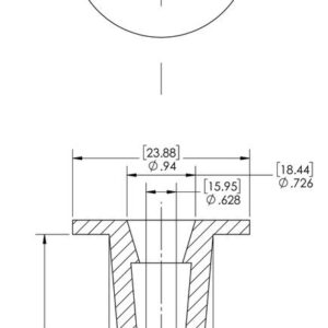 Caplugs 99394283 Plastic Tapered Cap and Plug. T-9, PE-LD, Cap OD 0.628" Plug ID 0.788", Red (Pack of 200)