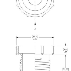 Caplugs Plastic Threaded Plug for Flared JIC Fittings. PD-HF-24, PE-HD, to Plug Thread Size 1-5/8-12", Red (Pack of 10)