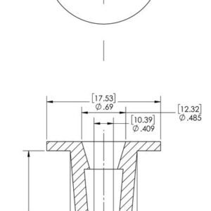 Caplugs 99394272 Plastic Tapered Cap and Plug. T-5, PE-LD, Cap OD 0.409" Plug ID 0.547", Red (Pack of 200)