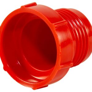 Caplugs PD-80 PD Series – Plastic Threaded Plug for Flared JIC Fittings, 500 Pack, Red LD-PE, Thread Size 3/4"-16 Open End Protection, Leak Prevention, Automotive, Hydraulic Systems (99191183)