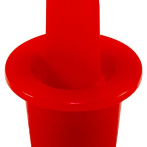 Caplugs ZCPT1Q1 Plastic Center Pull Tab Tapered Plug. CPT-1, PE-LD, Cap OD 0.47" Plug ID 0.303", Red (Pack of 100)