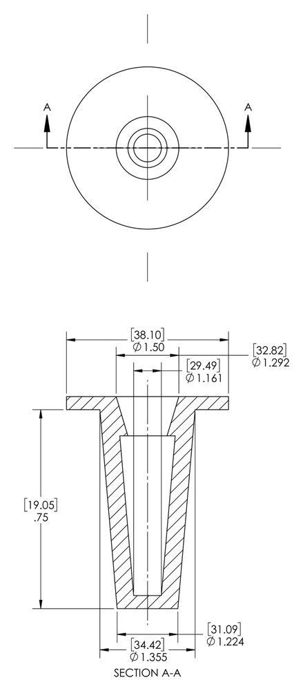 Caplugs T-15 T Series – Plastic Tapered Cap and Plug, 100 Pack, Red LD-PE, Cap OD 1.161" x Plug ID 1.355" Protective Closures, Dust and Moisture Seals, MIL Spec, SAE Fittings, Hydraulic (99394297)