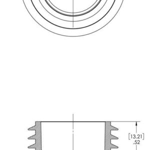 Caplugs CCF-1 1/2-10-14 – CCF Series – Plugs for Round Tubing, 300 Pack, to Fit Round Tube Size OD 1.50" x 0.52" L, Low-Density Polyethylene (PE-LD), Black, Wall Thickness 10-14 Ga. (99191822)