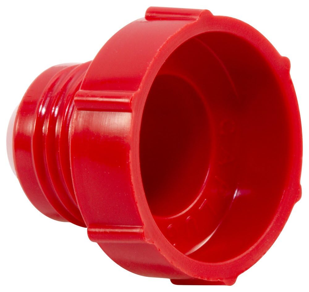 Caplugs PD-60 PD Series – Plastic Threaded Plug for Flared JIC Fittings, 1000 Pack, Red LD-PE, Thread Size 9/16"-18 Open End Protection, Leak Prevention, Automotive, Hydraulic Systems (99191178)