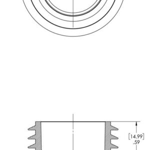 Caplugs 99395196 Plastic Plug for Round Tubing. CCF-1 3/4-10-14, PE-LD, to fit Round Tube Size OD1.750" Wall Thickness, Black (Pack of 40)