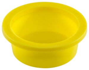 caplugs 99394875 plastic tapered cap and plug with wide thick flange ww-12x, pe-ld, cap od 0.840" plug id 1.035", yellow (pack of 100)